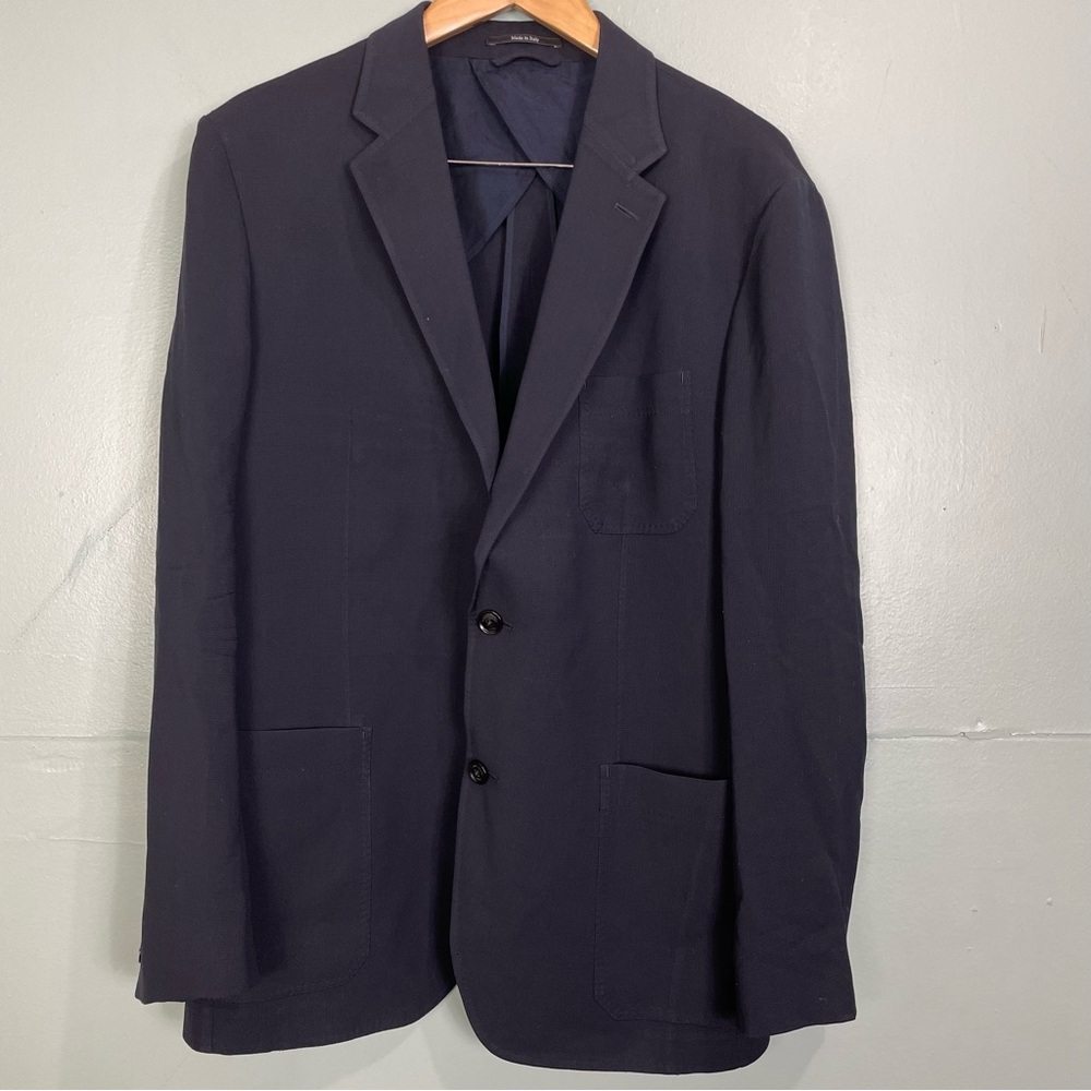 Ermenegildo Zegna Trofeo Mohair Blazer Navy Mens Size… - Gem